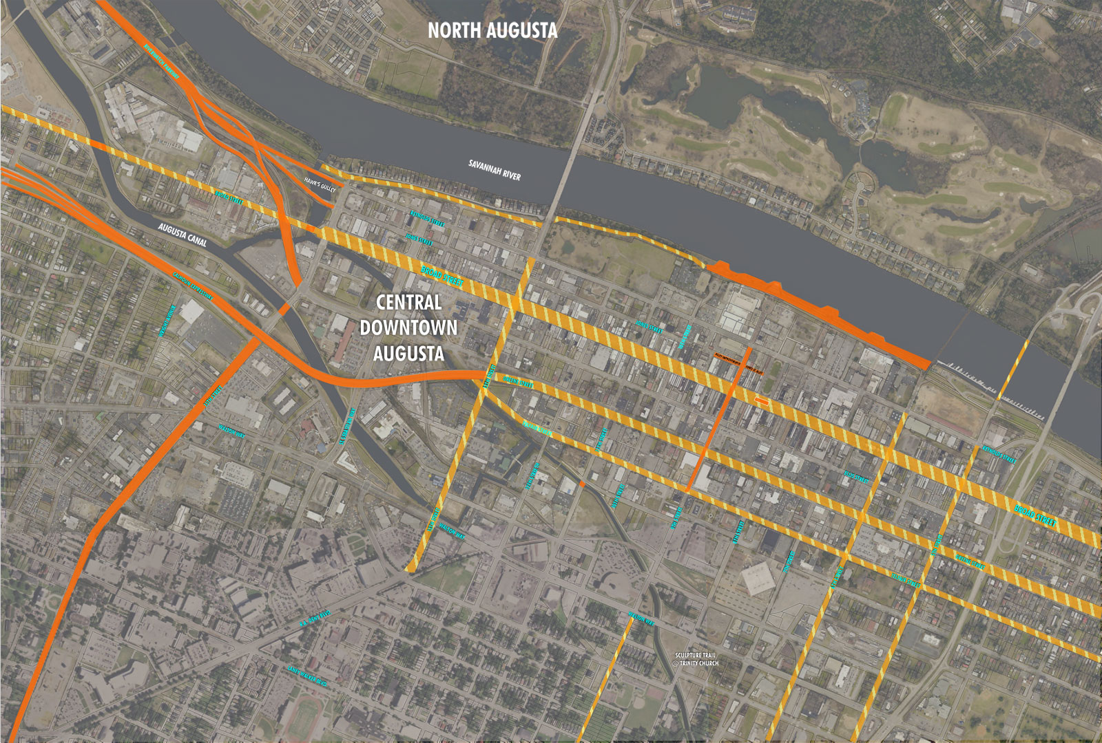 Map Of Downtown Augusta Ga